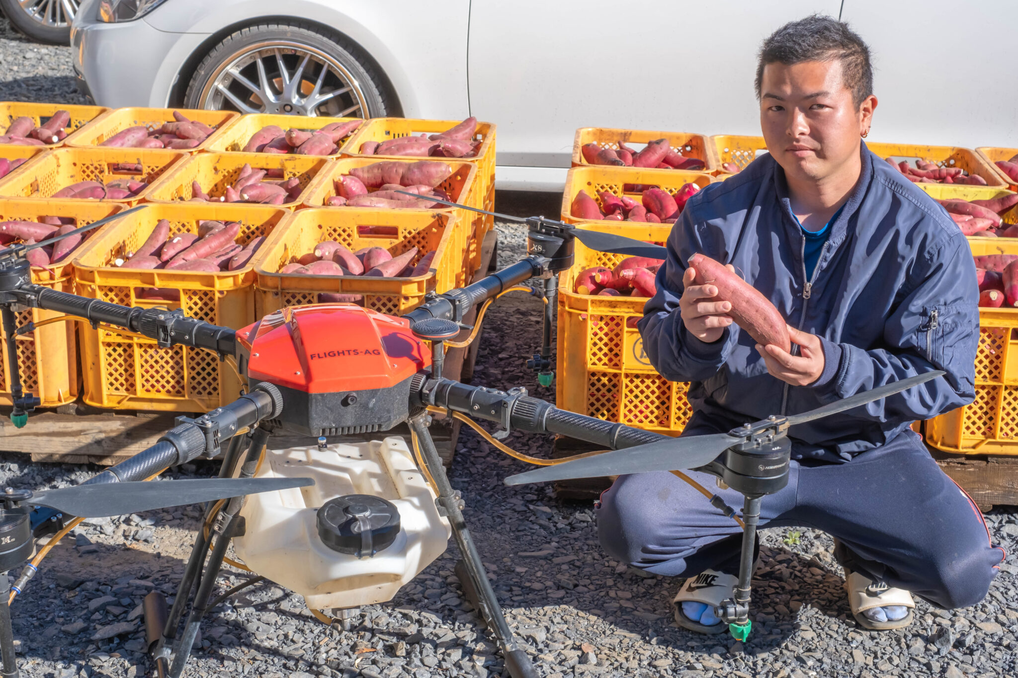 利用者インタビュー：サツマイモ農家 長峰さん(茨城県鉾田市) – 農業用・農薬散布ドローンFLIGHT-AG｜低価格・民間資格取得可能・補助金活用も検討可能